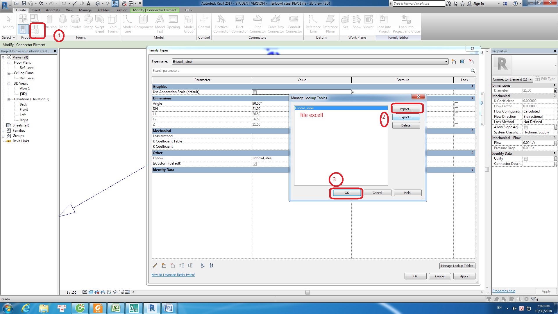 Tạo family elbow trong Revit MEP | VNK EDU