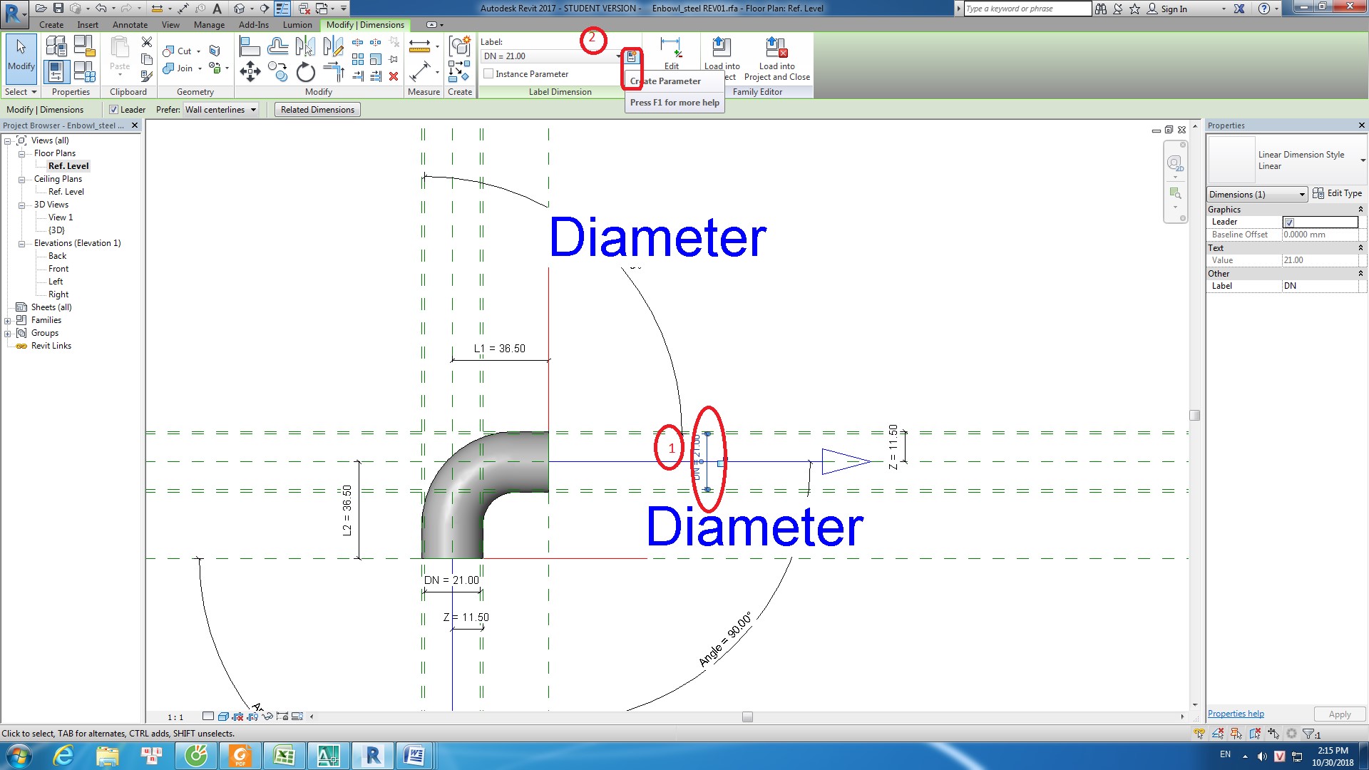 Tạo family elbow trong Revit MEP | VNK EDU
